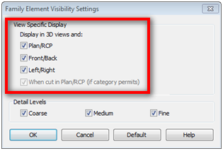 Family containing filled or masking regions appear white in Revit ...
